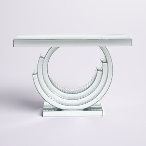 Willa Arlo Interiors Calderwood Contemporary Glass Abstract Console Table & Reviews | Wayfair